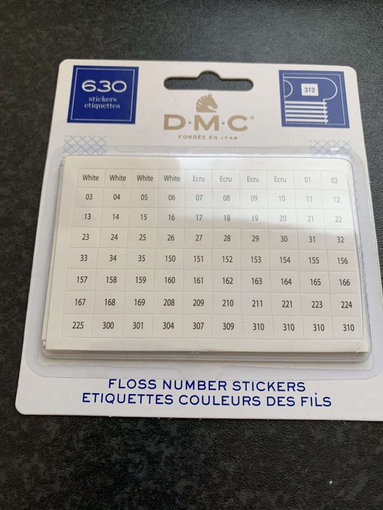 DMC Floss Number Stickers – Foxs cottage